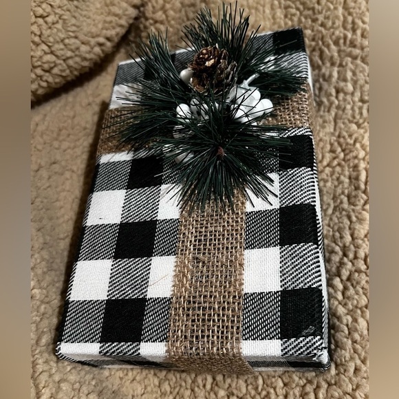 Holiday | Nwtfarmhouse Wooden Buffalo Plaid Package | Poshmark